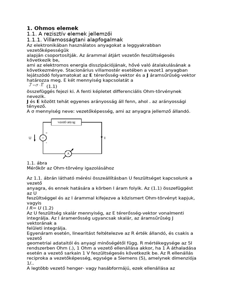 Ellenállás Passzváramköri Elemek | PDF