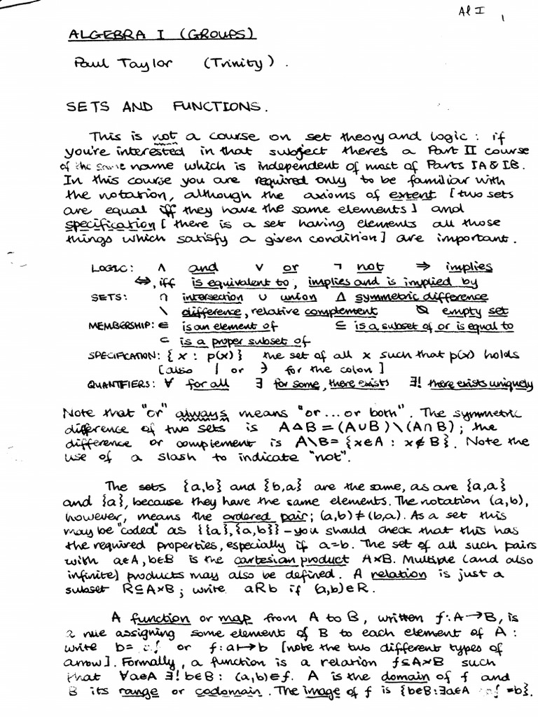 Algebra I Groups | PDF