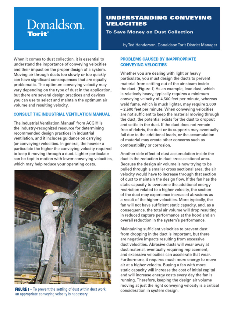 Conveying-Velocities Henderson | PDF | Duct (Flow) | Mechanical Engineering