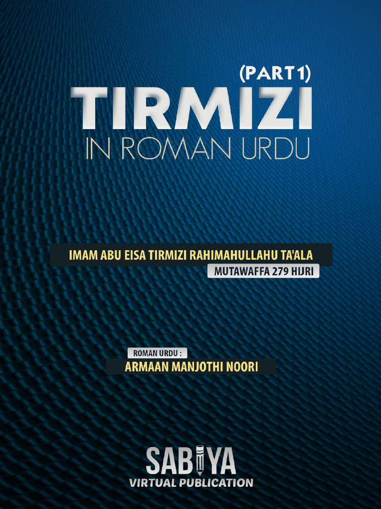 Tirmizi (Part 1) Roman Urdu | PDF | Urdu | Sharia