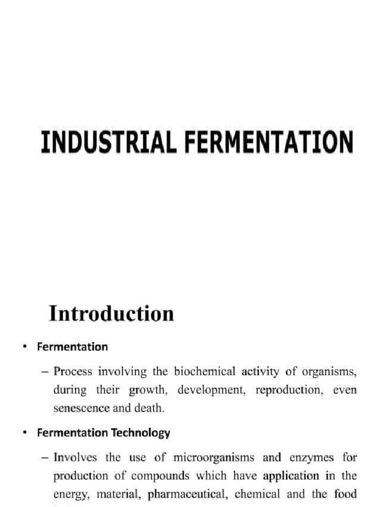Industrial Fermentation | PDF