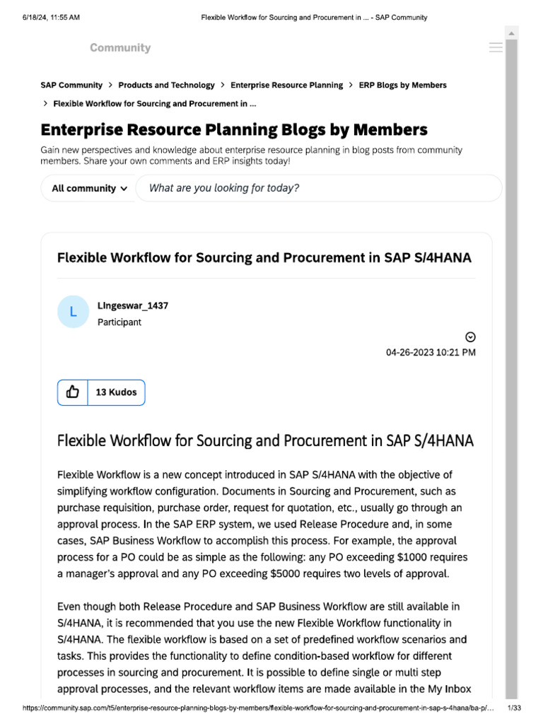 SAP S4 Felexible Workflow | PDF