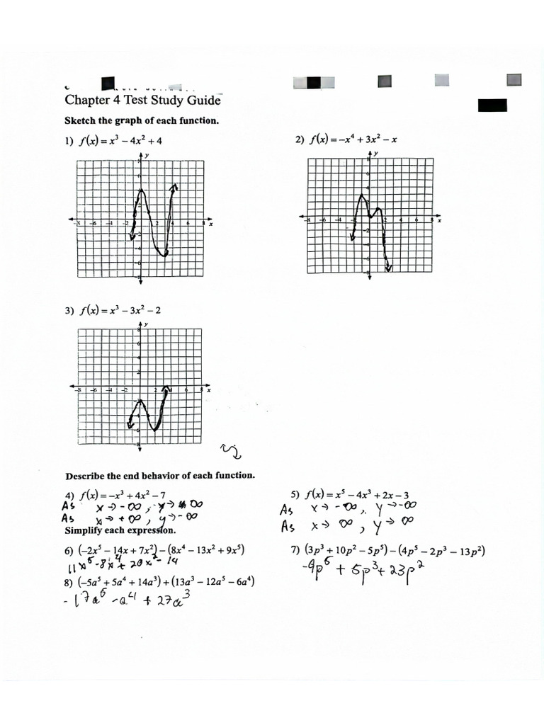 Study Guide Ch.4 Alg 2 Hrs | PDF