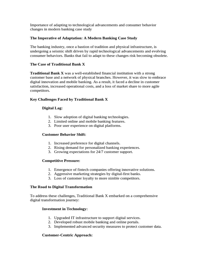 Importance of Adapting To Technological Advancemen | PDF | Computer ...