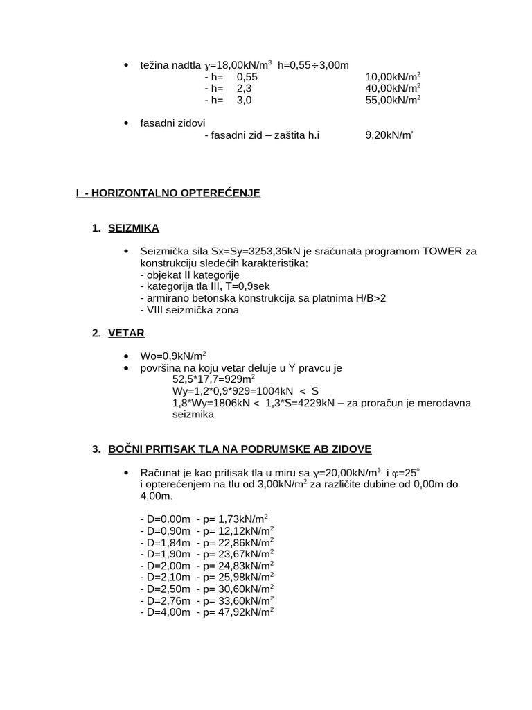 ANALIZA OPTERECENJA ZA Model - Strana3 | PDF