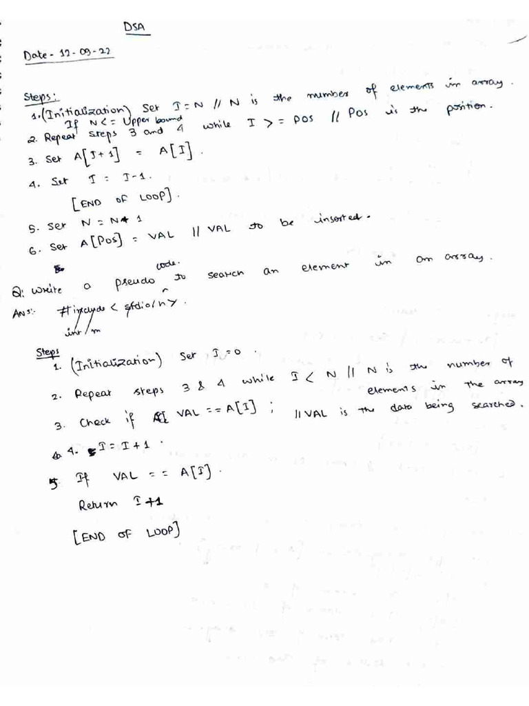 DSA Class Notes | PDF