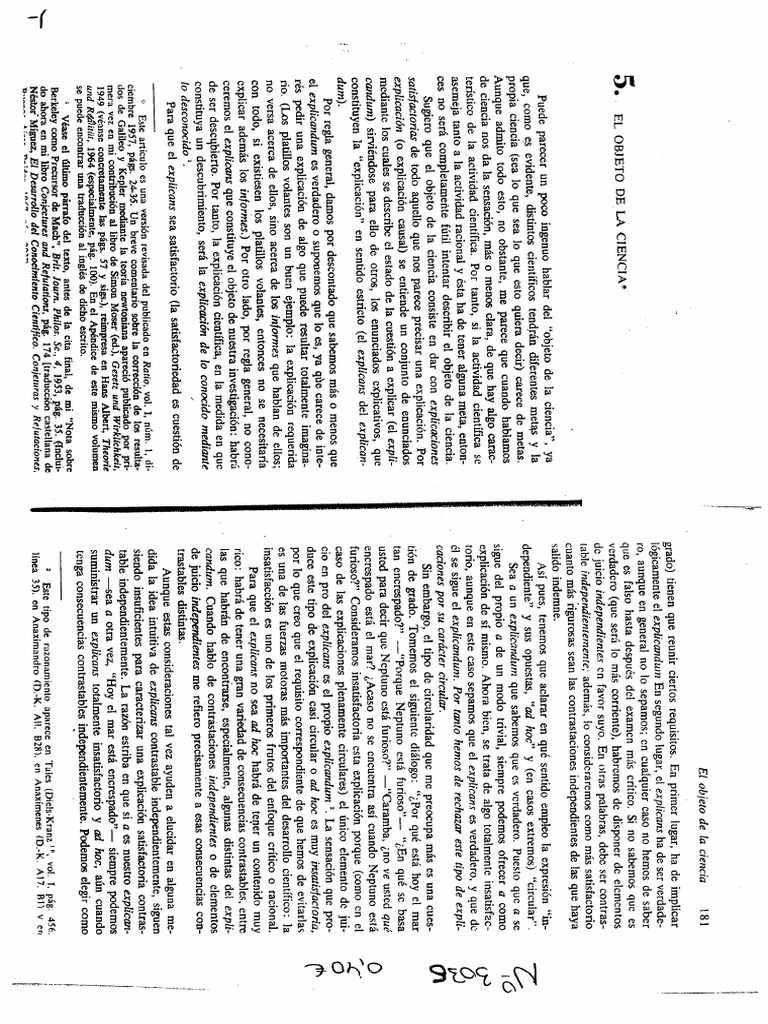 Popper Conocimiento Objetivo | PDF