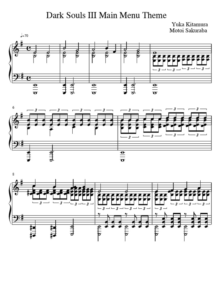 Dark Souls III Main Menu Theme | PDF