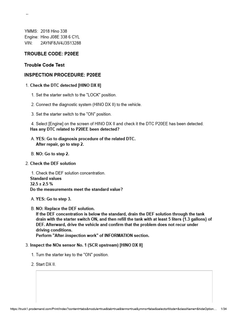 Hino Truck NOx Sensor Troubleshooting | PDF | Electrical Connector ...