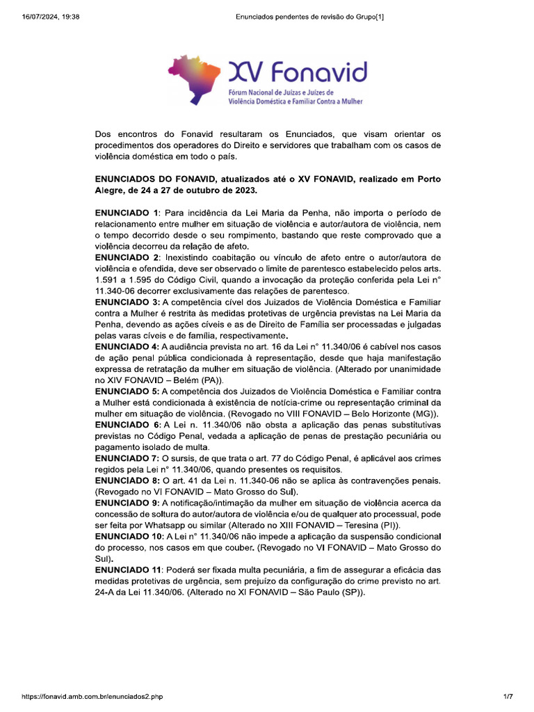 Enunciados CNJ 2023 | PDF