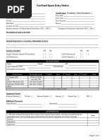 Confined Space Entry Log Sheet | PDF | Technology & Engineering