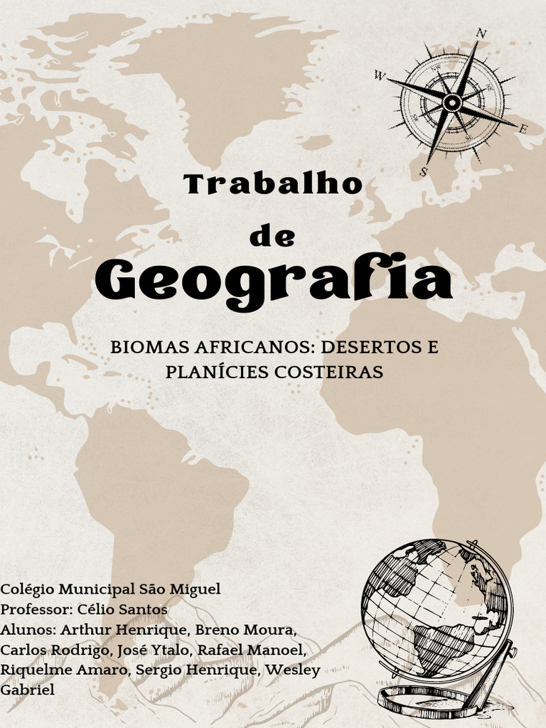 Brown Vintage Geography Map Project Cover A4 Document.pdf | PDF ...