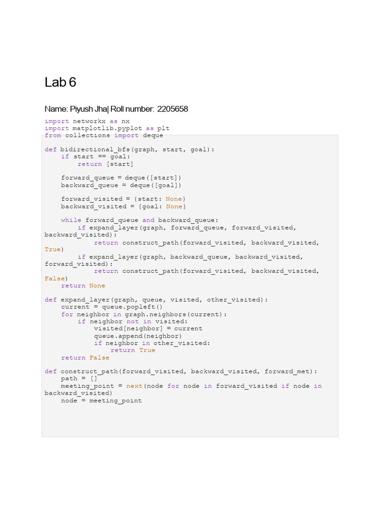 2205658_Lab6 | PDF | Vertex (Graph Theory) | Computational Complexity ...