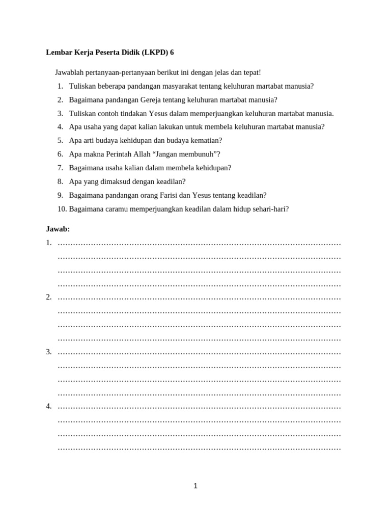 LKPD 6 | PDF