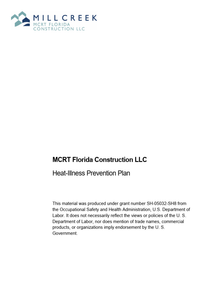 Heat Illness Prevention Plan | PDF | Hyperthermia | Heat Transfer