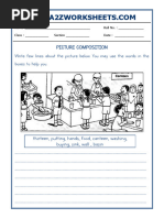 Class 3 Picture Composition Worksheet | PDF