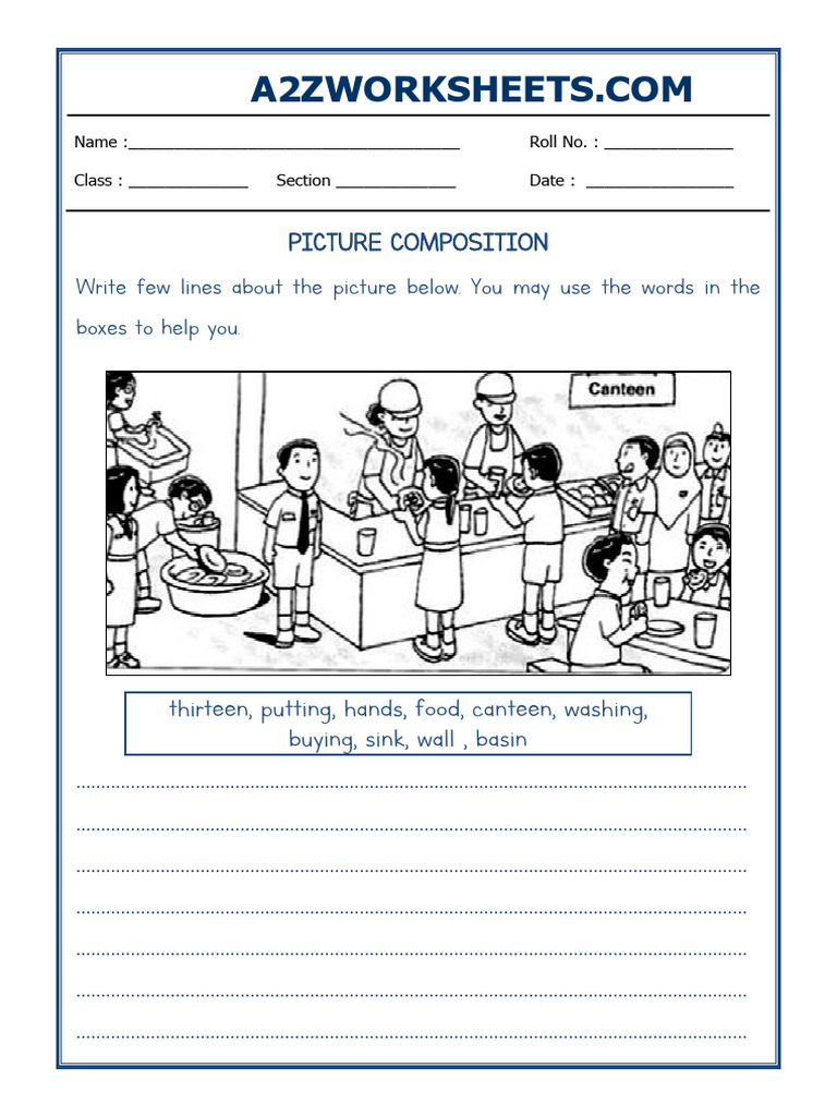 Picture Composition Worksheet for Class 4 | PDF