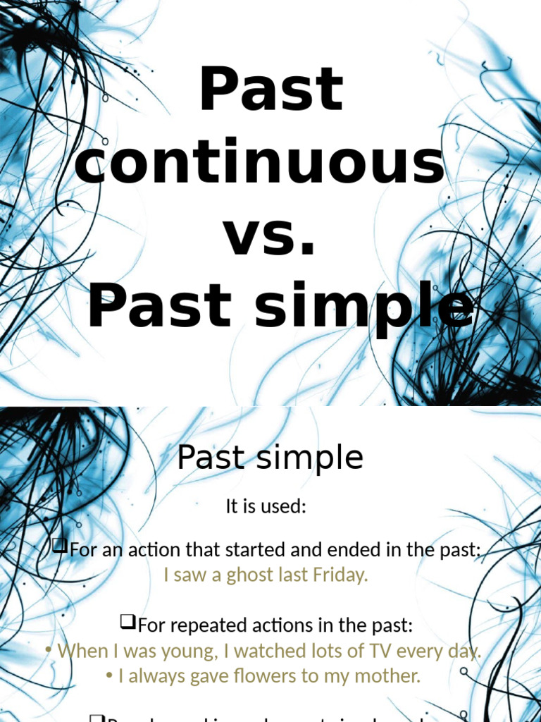 Past Simple vs. Past Continuous Guide | PDF | Verb | Linguistic Morphology
