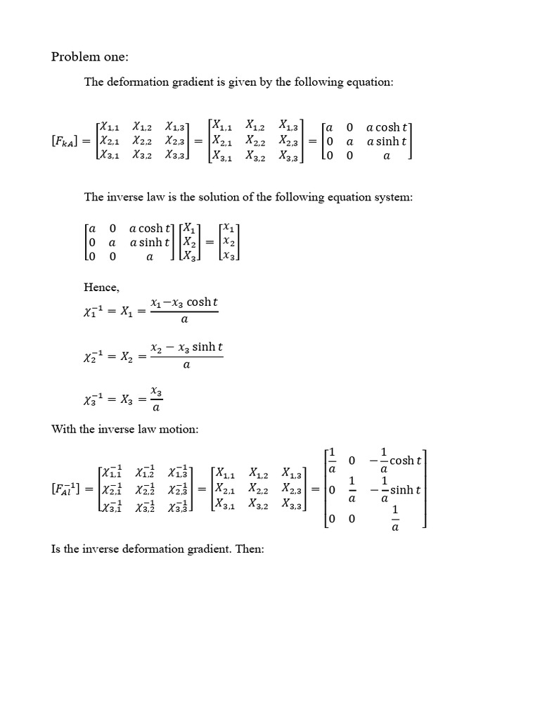 Euler-Almansi Strain Tensor Analysis | PDF | Differential Geometry ...