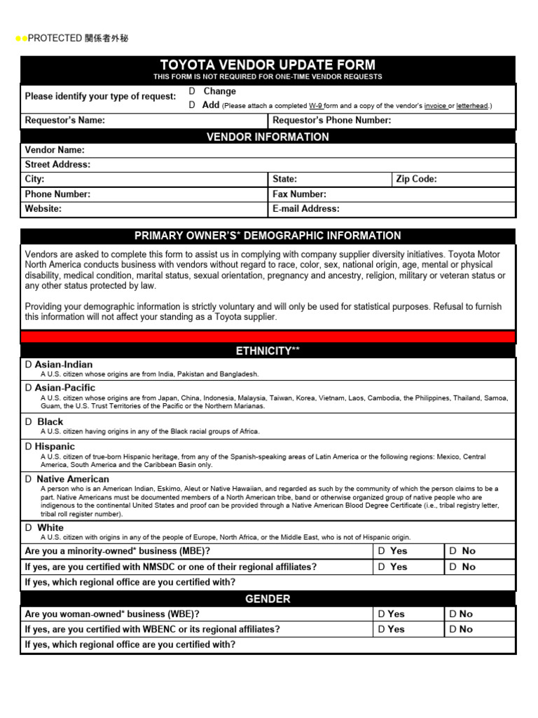 AP Vendor Form | PDF | Native Americans In The United States | The ...