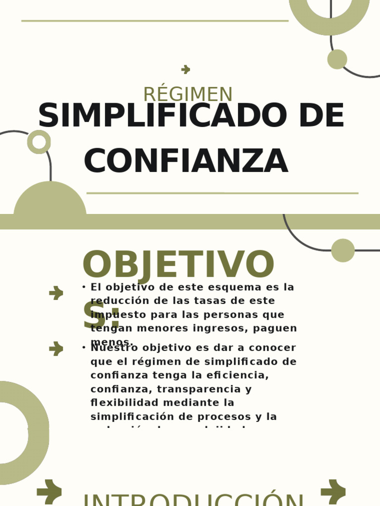 Régimen Simplificado de Confianza | PDF | Impuestos | Impuesto sobre la renta