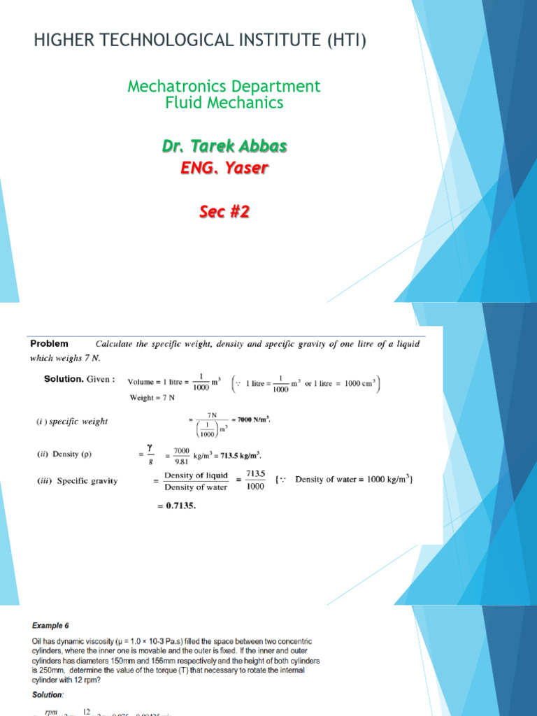 fluid. mech sec#2 | PDF