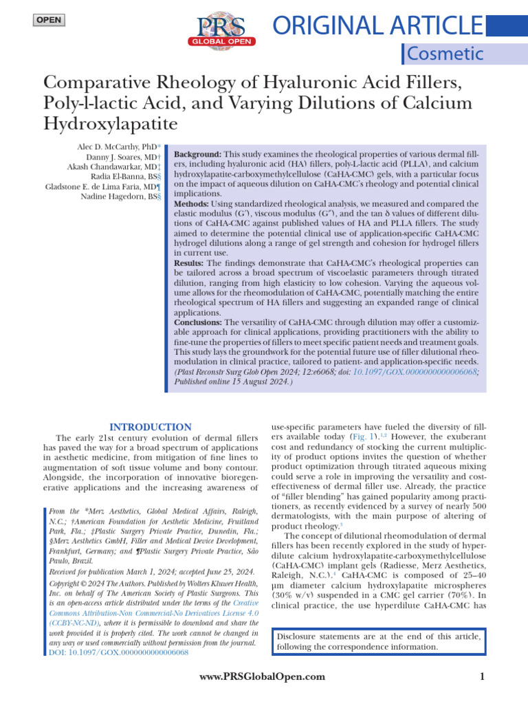 Rheological Analysis of CaHA-CMC Fillers | PDF | Elasticity (Physics ...