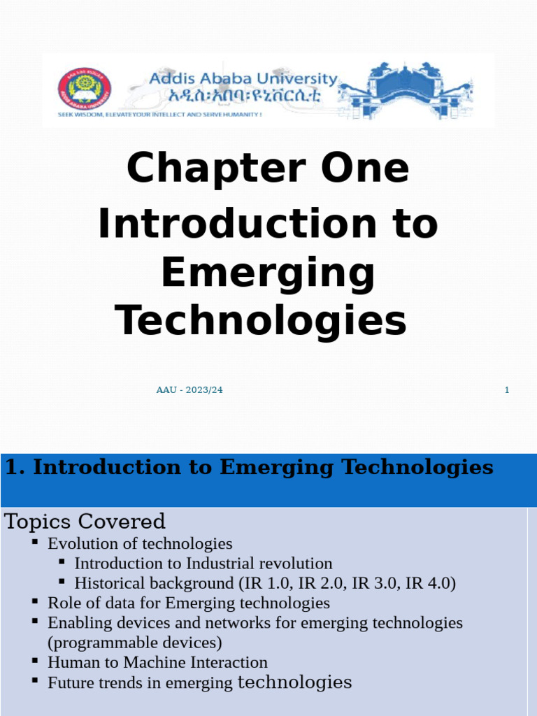 Chapter 1 - Intro To Emerging Technologies | PDF | Computing | Computer Engineering