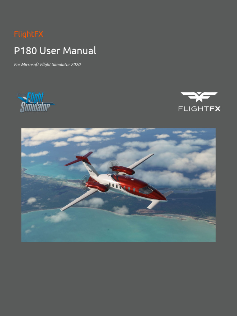 FlightFX - P180 - Manual V1.3 | PDF | Aircraft | Transport