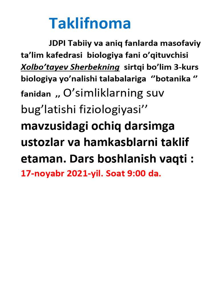 2 Ochiq Dars PDF | PDF