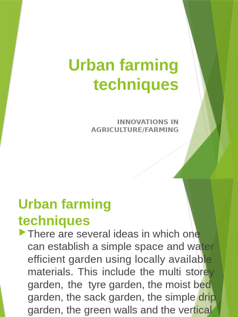 Urban Farming Techniques (Autosaved) | PDF | Agriculture | Urban ...