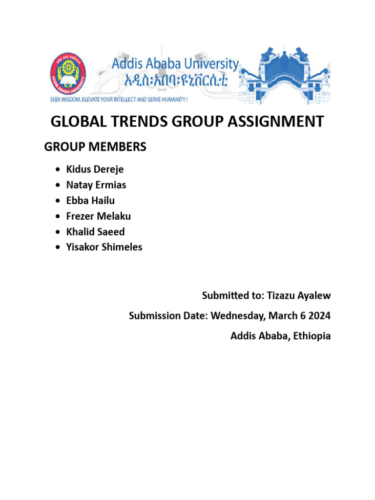global trends assignment (2) | PDF | Refugee | Immigration