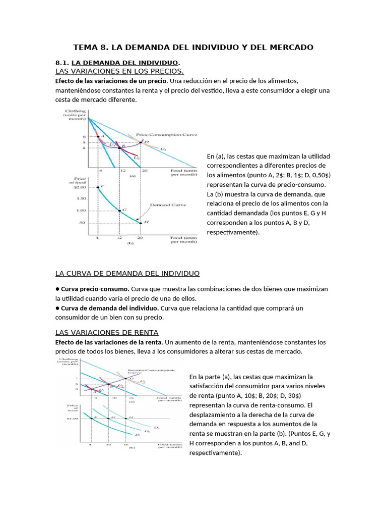 Tema 8 Economía | PDF | Oferta y demanda | Excedente económico