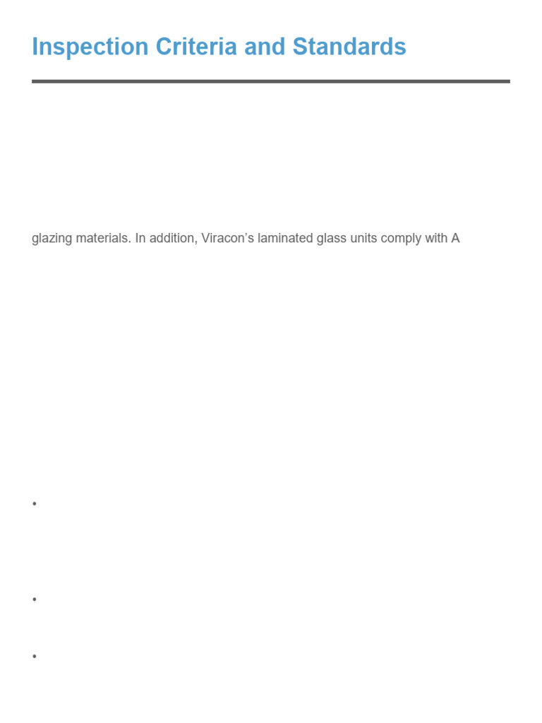 Inspection Criteria and Standards | PDF | Color | Glasses