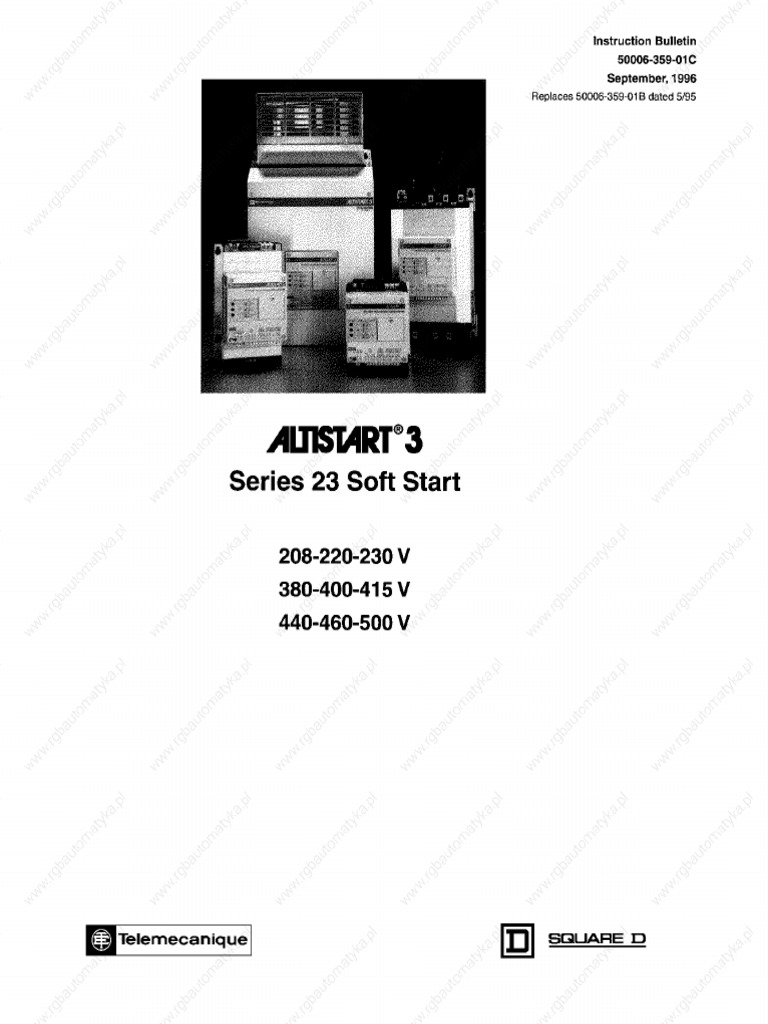 Ats23.d44n Altistart 3 Telemecanique Manual | PDF