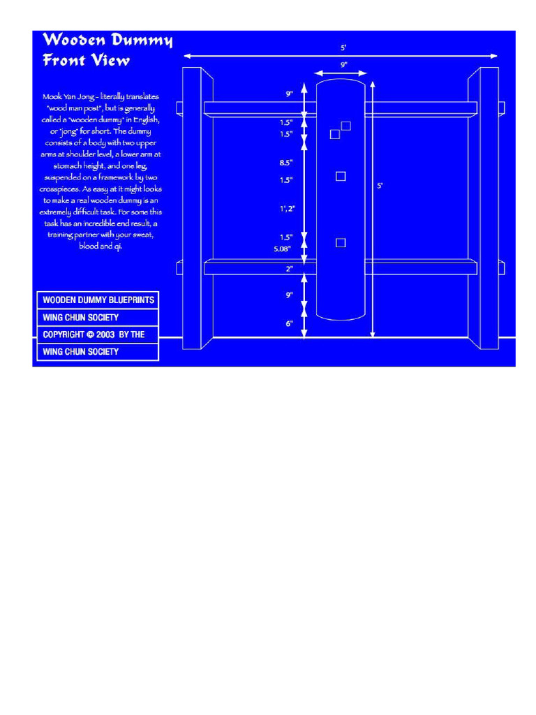 Wooden Dummy blueprints | PDF
