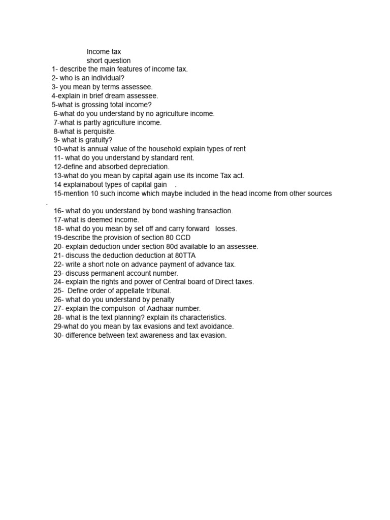 Income Tax 1 | PDF