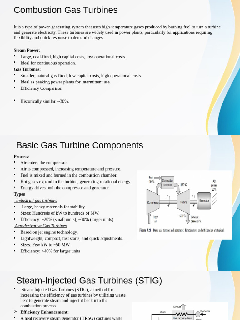 Combustion Gas Turbines | PDF | Cogeneration | Gas Turbine