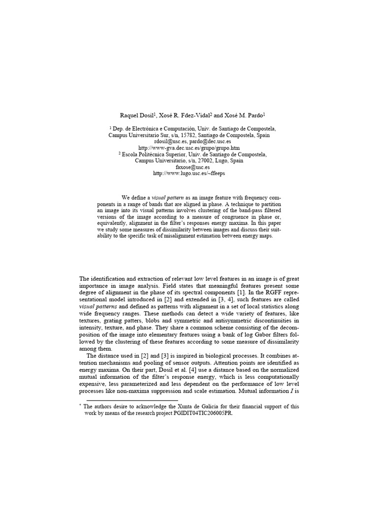 Dissimilarity Measures For Visual Pattern Partitioning | PDF | Cluster ...