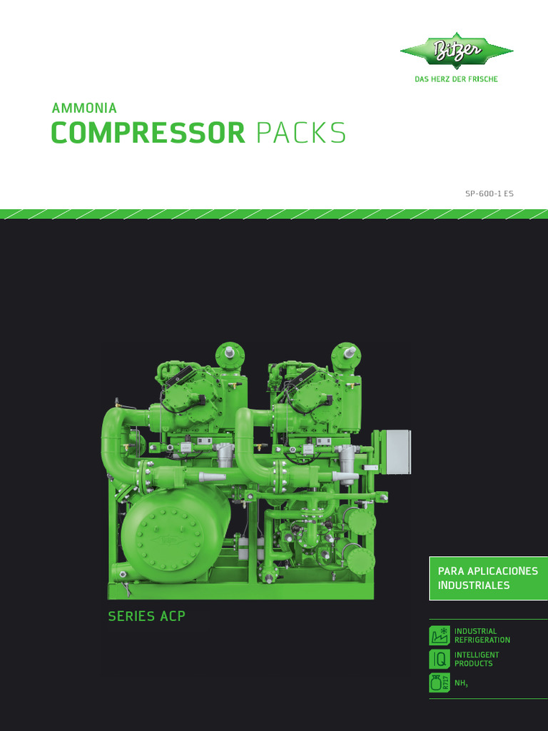 Compresores Amoniaco BITZER ACP | PDF | Tornillo | Compresión de datos