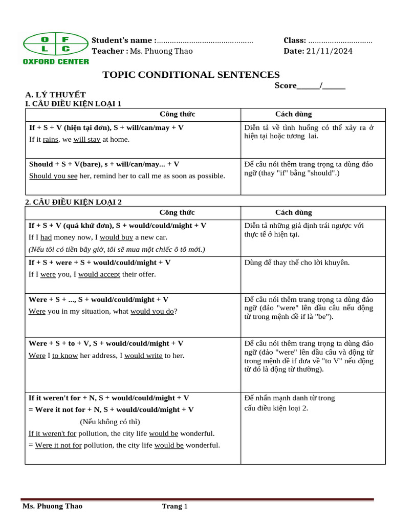 Topic Conditionals | PDF