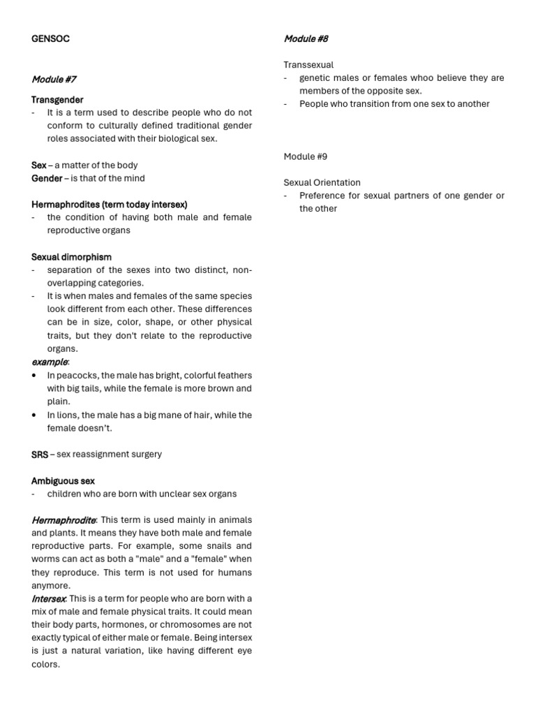 Gensoc Reviewer | PDF