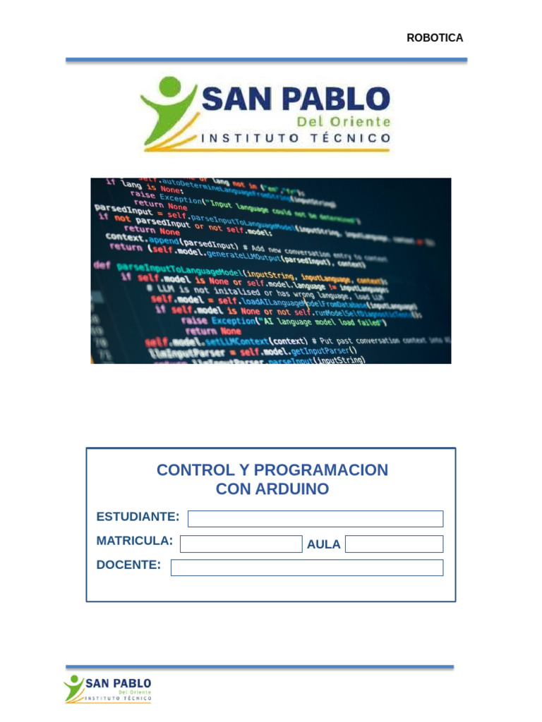 ROBOTICA. PROGRAMACION CON ARDUINO | PDF | Arduino | Logaritmo