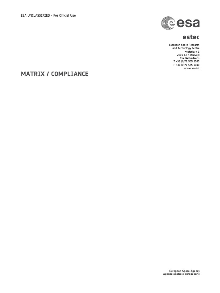MRR Checklist for PCB Compliance | PDF | European Space Agency | Space ...
