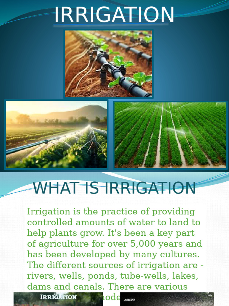 Types and Benefits of Irrigation Systems | PDF