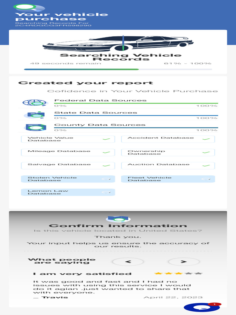 Vehicle Purchase Record Search Report | PDF