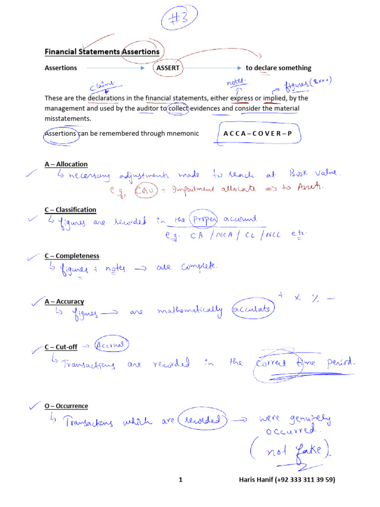 3) Financial Statements Assertion | PDF