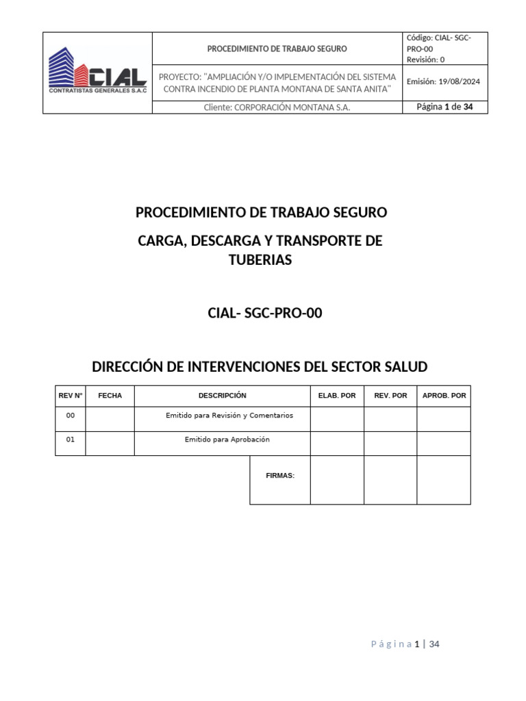 100013-Ser - Cph-Pro-0012 Rev01 | PDF | Escalera