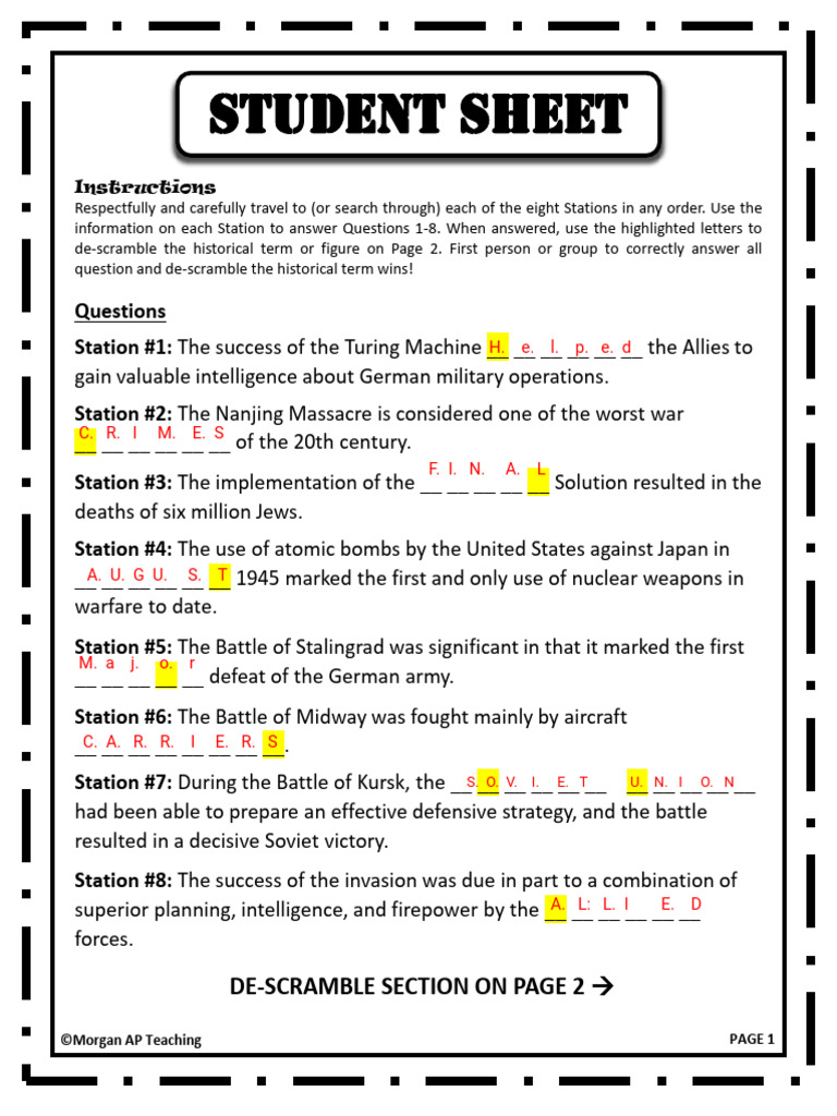 Kami Export - KARLA ORTIZ - Scavenger Hunt - World War II - Student ...