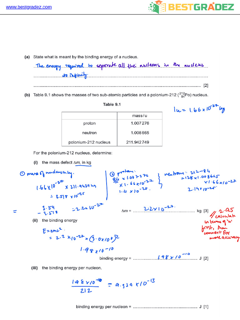 nuclear physics 9702 topical questions | PDF